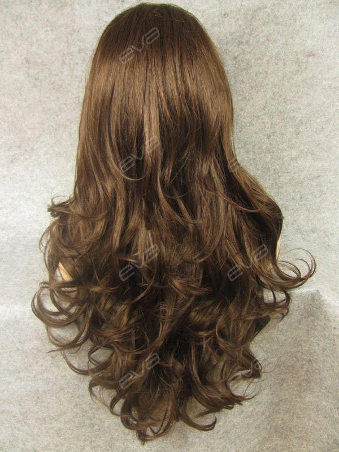Dark Brown Synthetic Lace Front Wig with Sexy Wavy - All Synthetic Wigs ...