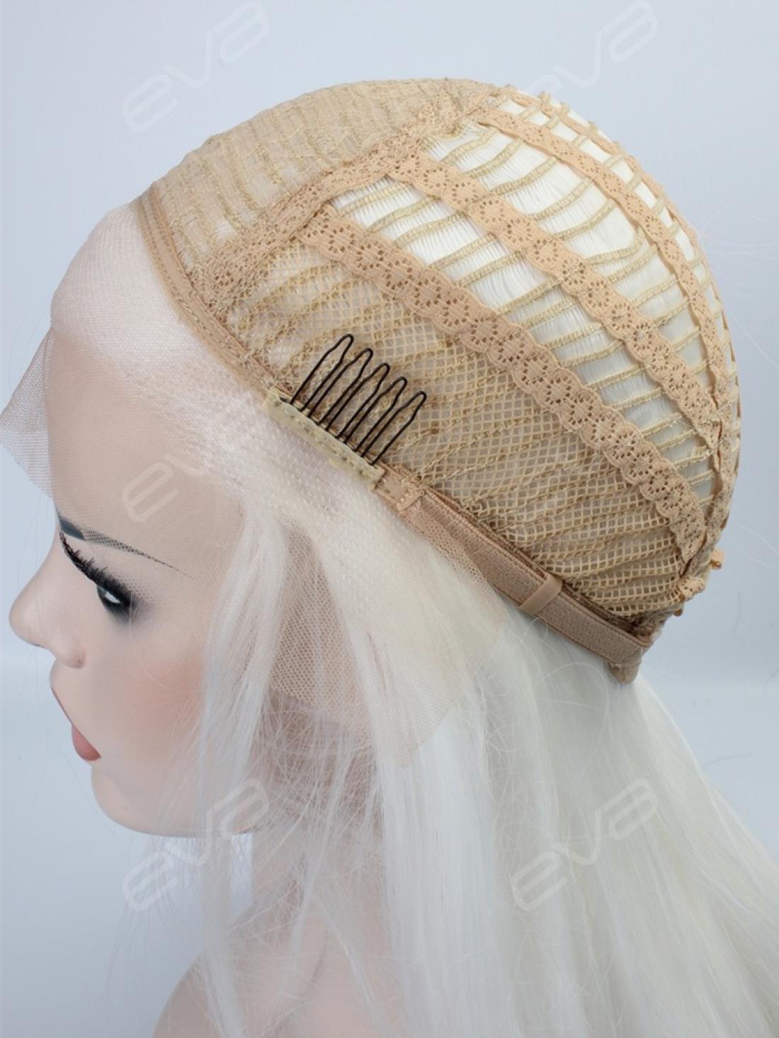 Gorgeous White Long Wavy Synthetic Lace Front Wig - All Synthetic Wigs ...